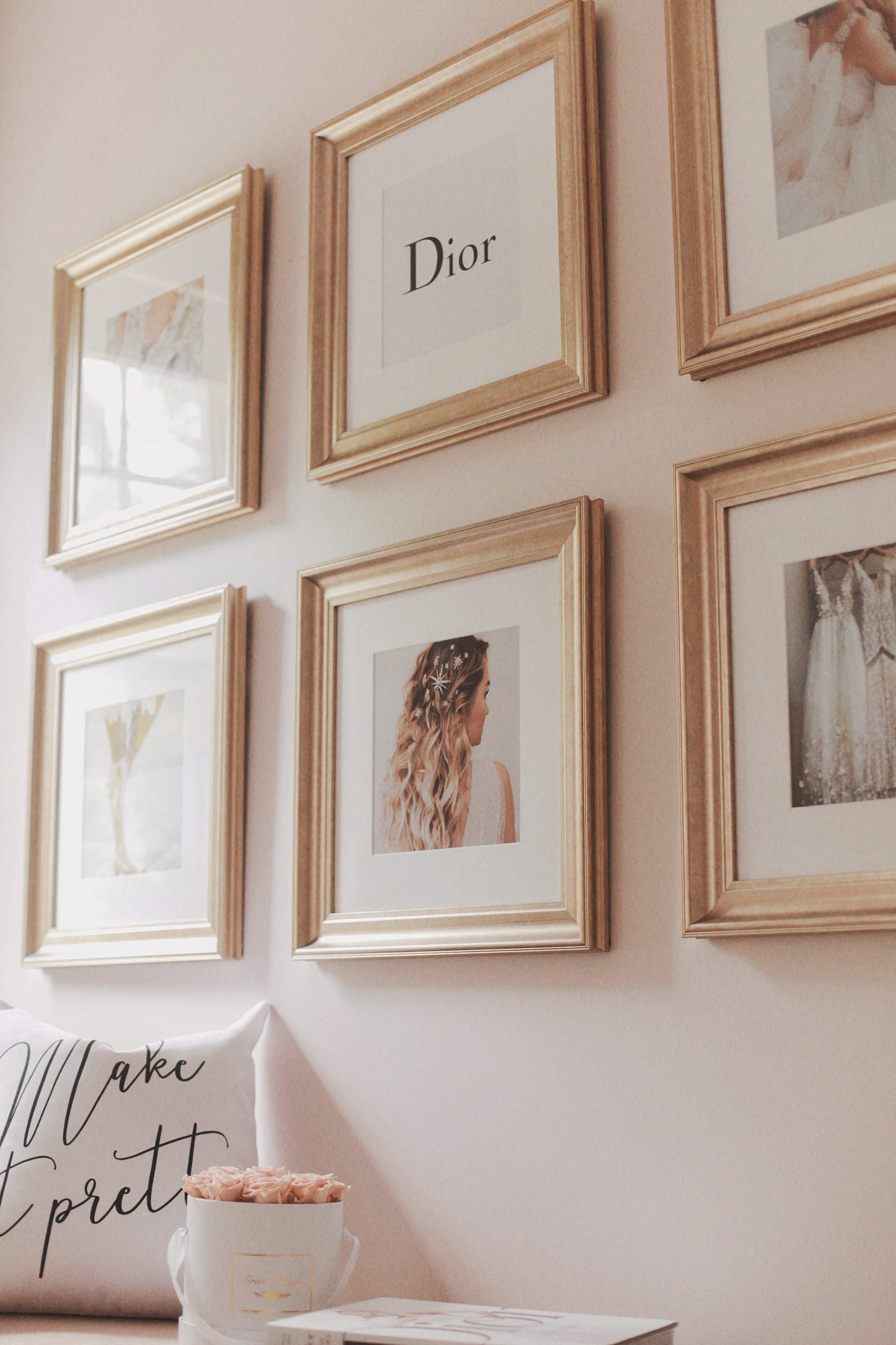 A glamorous inspo wall with Framebridge - J'adore Lexie Couture